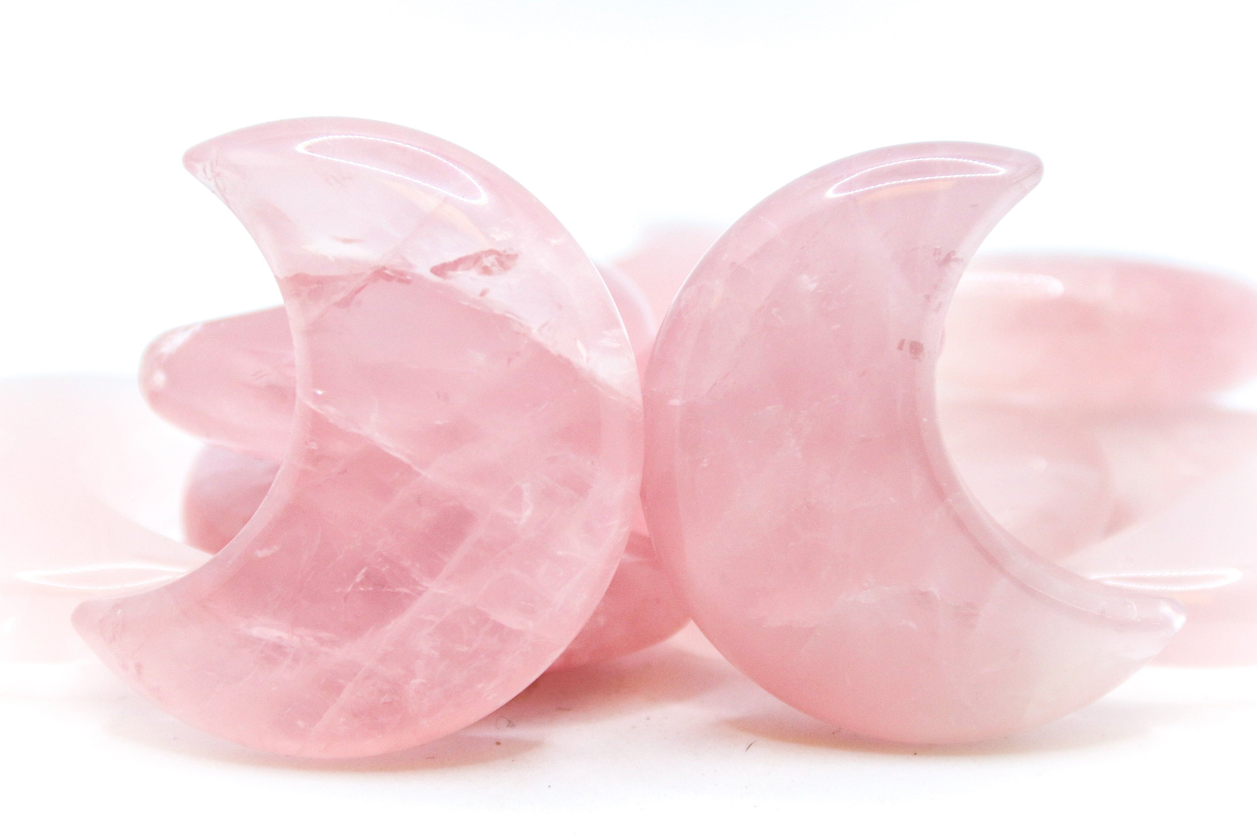 Rose Quartz Moons – Stardust Gems and Minerals